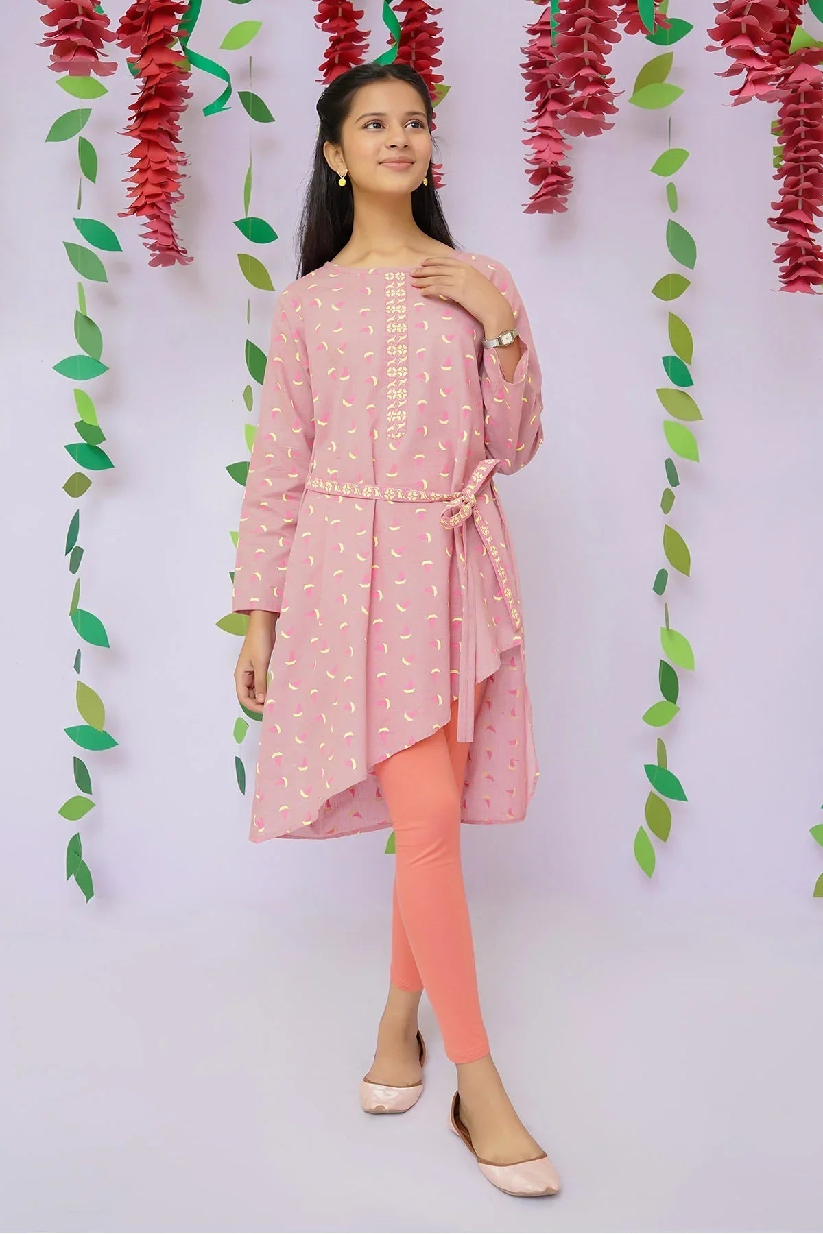 Ochre RTW Printed Girls 1 Piece Cotton Chambray Kurta OFK-PRC-26 - Win ...