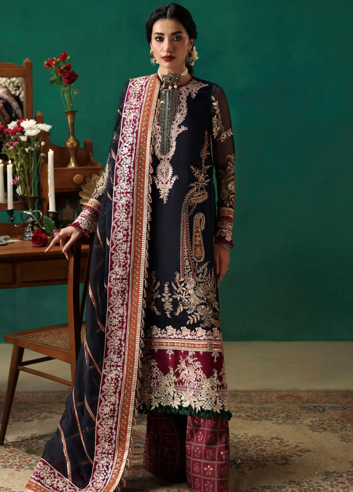 Sable Vogue Embroidered Net Suits Unstitched 3 Piece SV25UF FC-05-25 ...