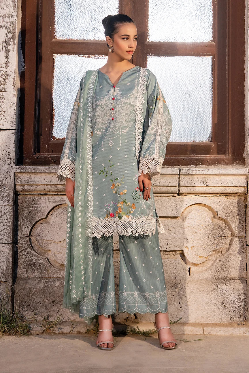 Dhaga Women Pret Embroidered Herringbone 3 Piece Suit Veridian FW25DSE ...