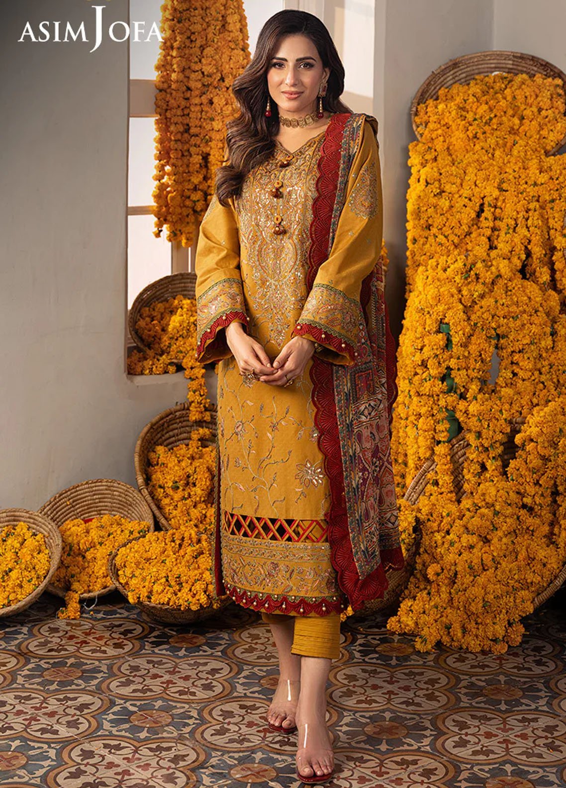 Aira by Asim Jofa Embroidered Jacquard Suits Unstitched 3 Piece AJ24AS ...