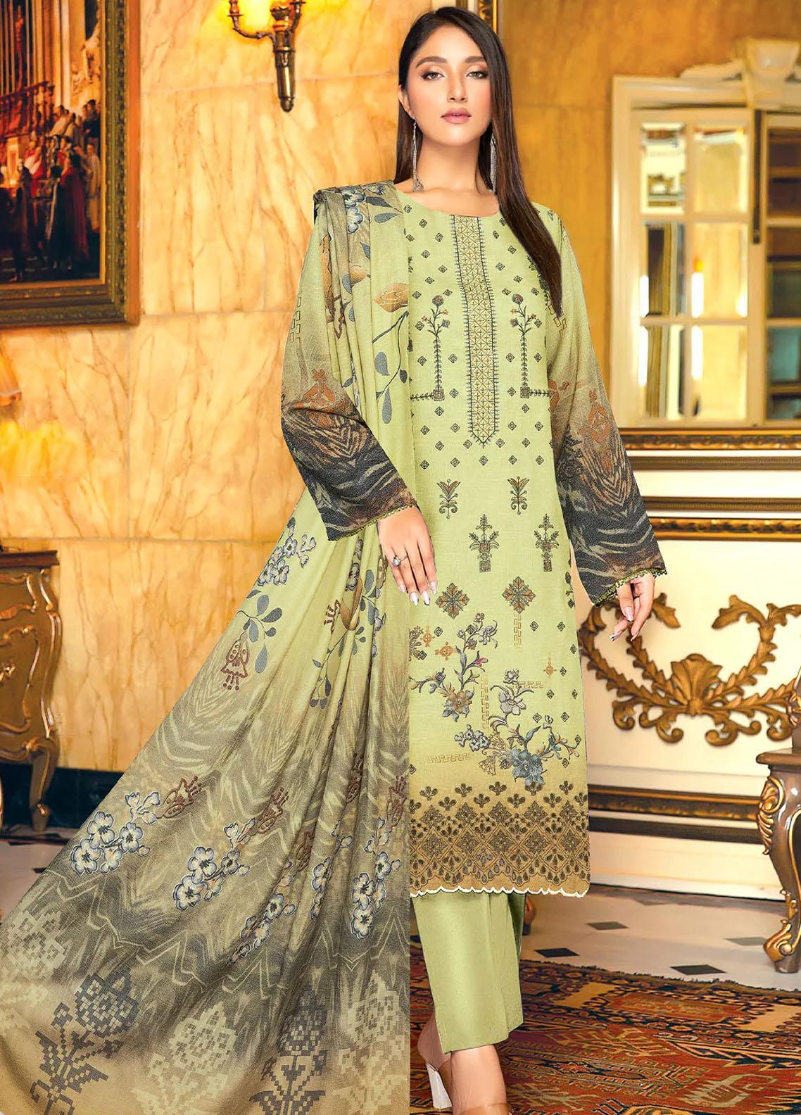 Andaz By Insiya Clothing Embroidered Dhanak Suits Unstitched 3 Piece ...