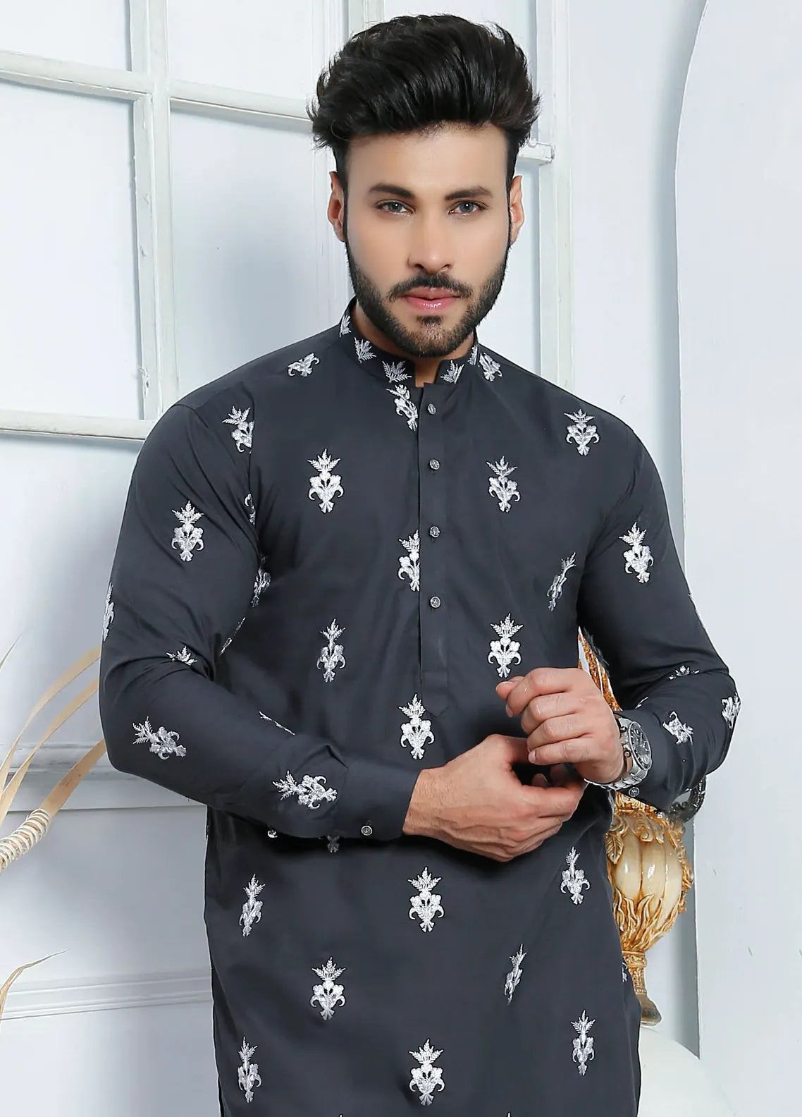 Edge Republic Embroidered Men Kurta Pajama - ER 511 – Sanaulla ...