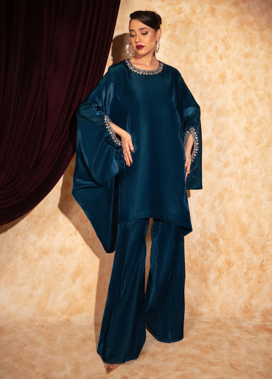 Fozia Khalid Pret Embroidered Velvet 2 Piece Suit Nina – Sanaulla ...