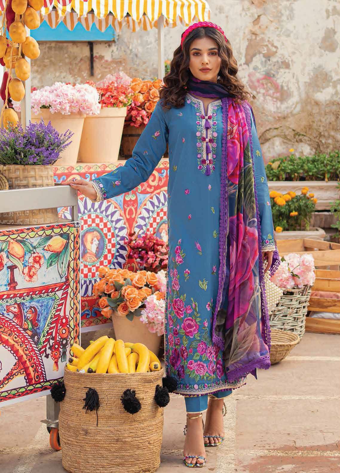 Hemline by Mushq Embroidered Lawn Suits Unstitched 3 Piece MQ23HMS ...