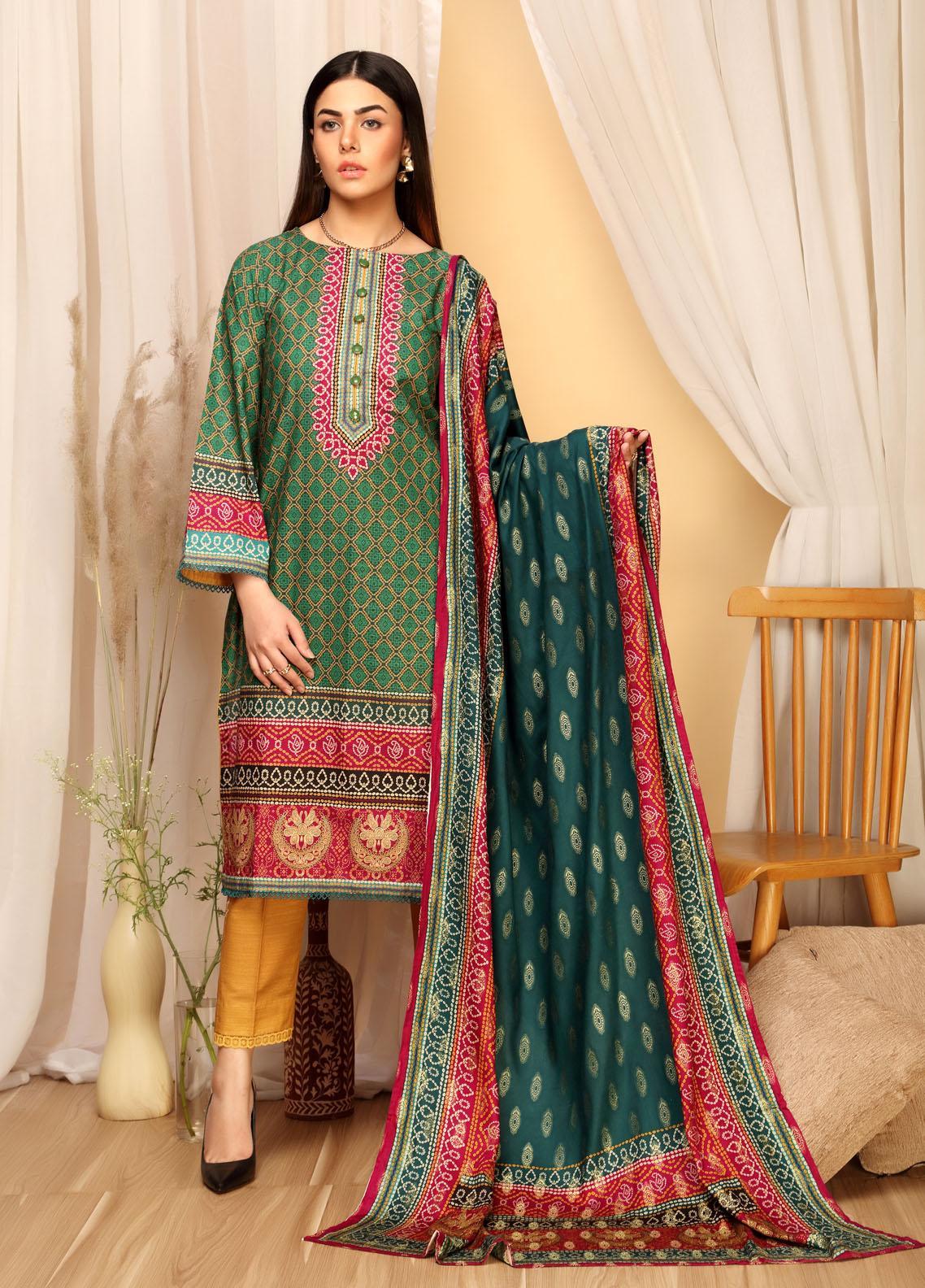 Ittehad Textiles Printed Khaddar Suits Unstitched 3 Piece IT21GK LF-GK ...