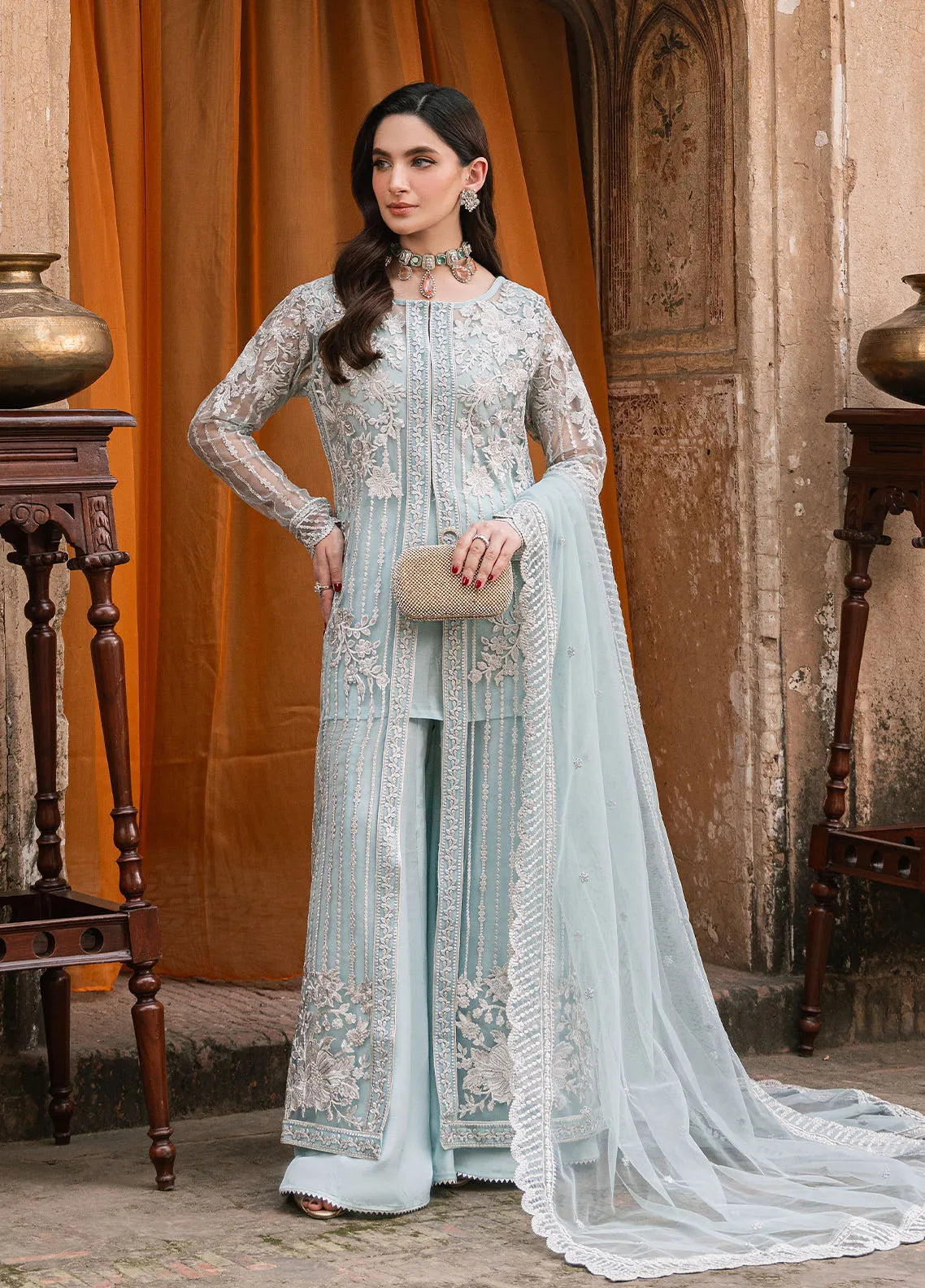 Luxe by Azure Embroidered Net Suit Unstitched 3 Piece AZU24L Dreamy ...