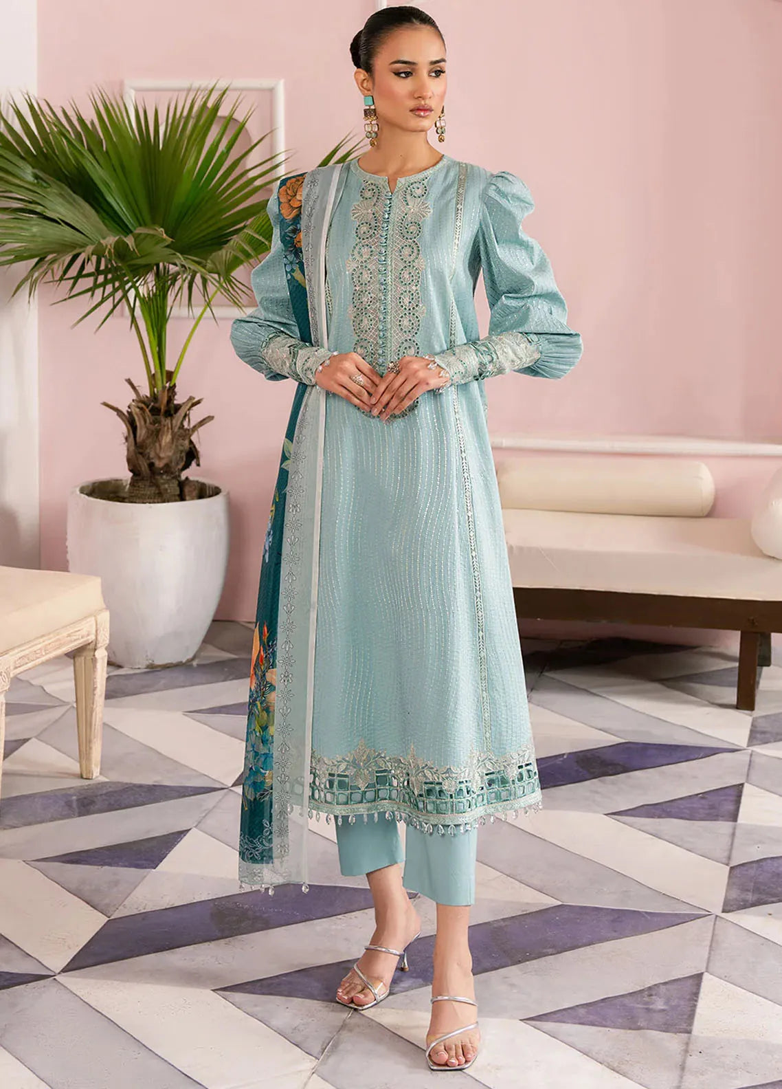Maryam N Maria Embroidered Lawn Suits Unstitched 3 Piece MNM25EL MS ...