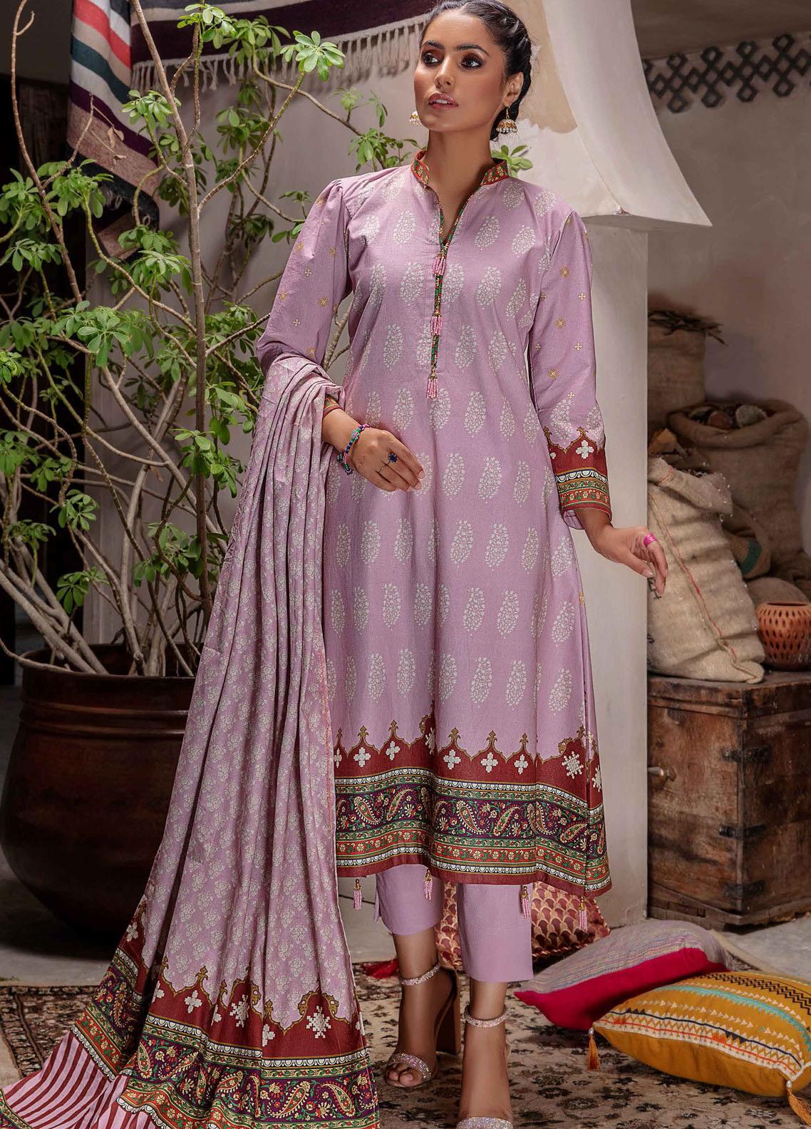 Meeral Printed Khaddar Suits Unstitched 3 Piece MRL21K MBK-04 - Winter ...