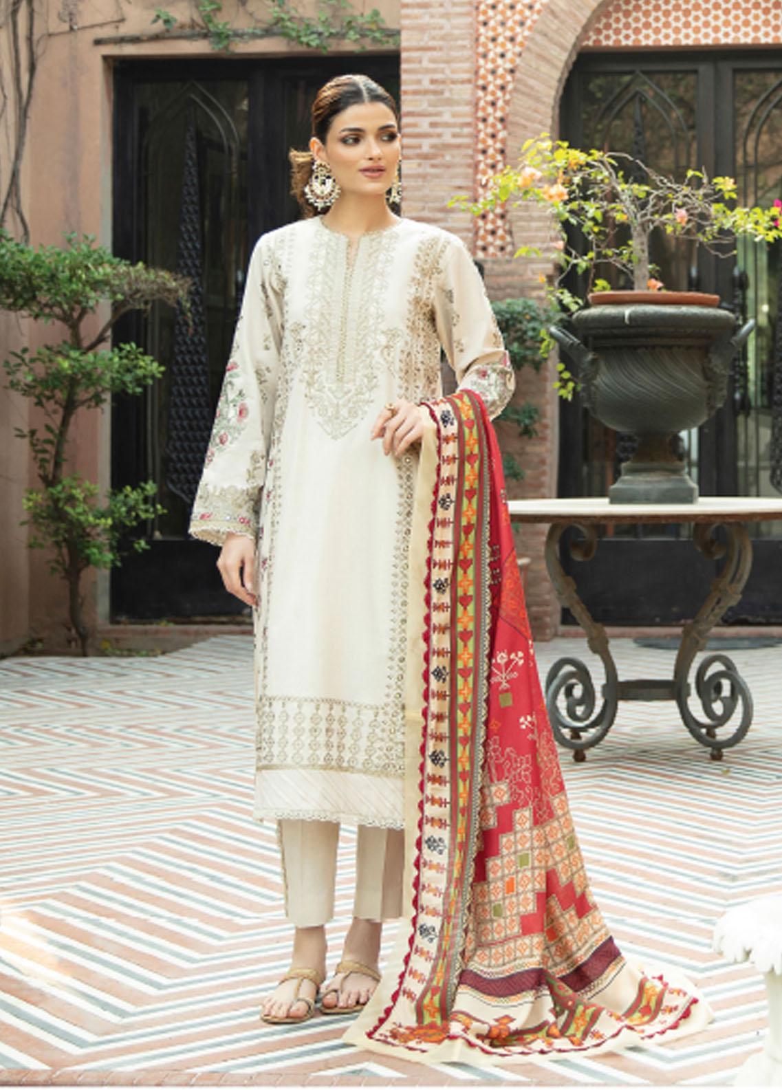 Meeras By Florent Embroidered Khaddar Suits Unstitched 3 Piece FL21M FL ...