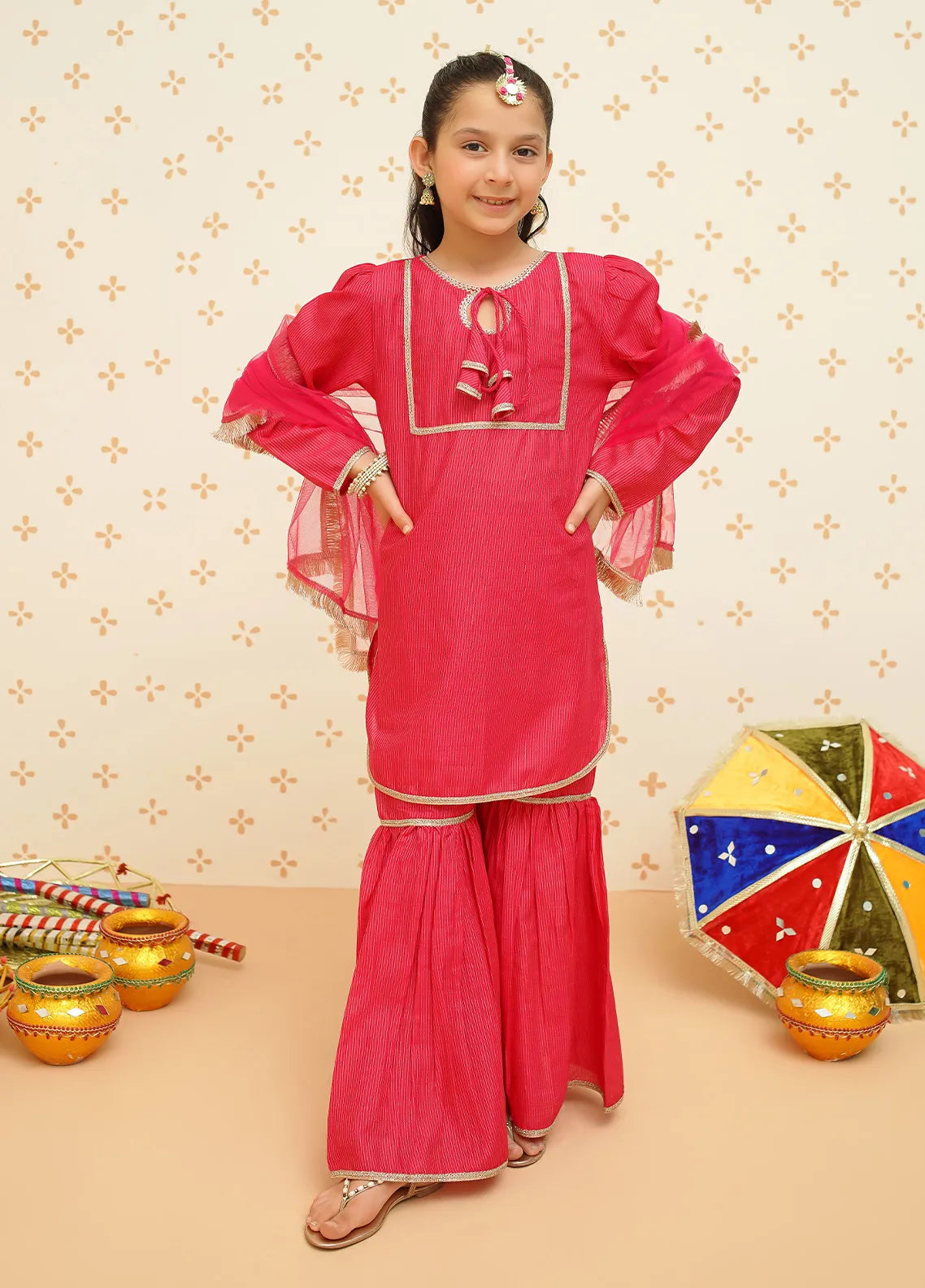 Meethi Eid by Modest Pret Gharara Cotton 3 Piece Suit 9120 – Sanaulla ...