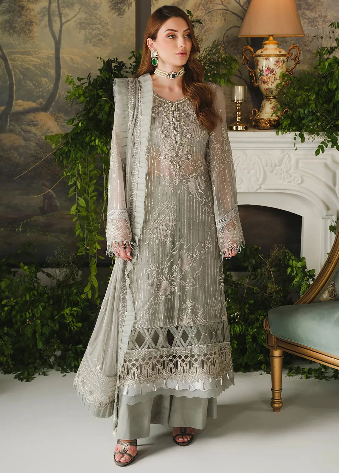 Paras by Pasha Embroidered Chiffon Suit Unstitched 3 Piece PBP24A PR101 ...
