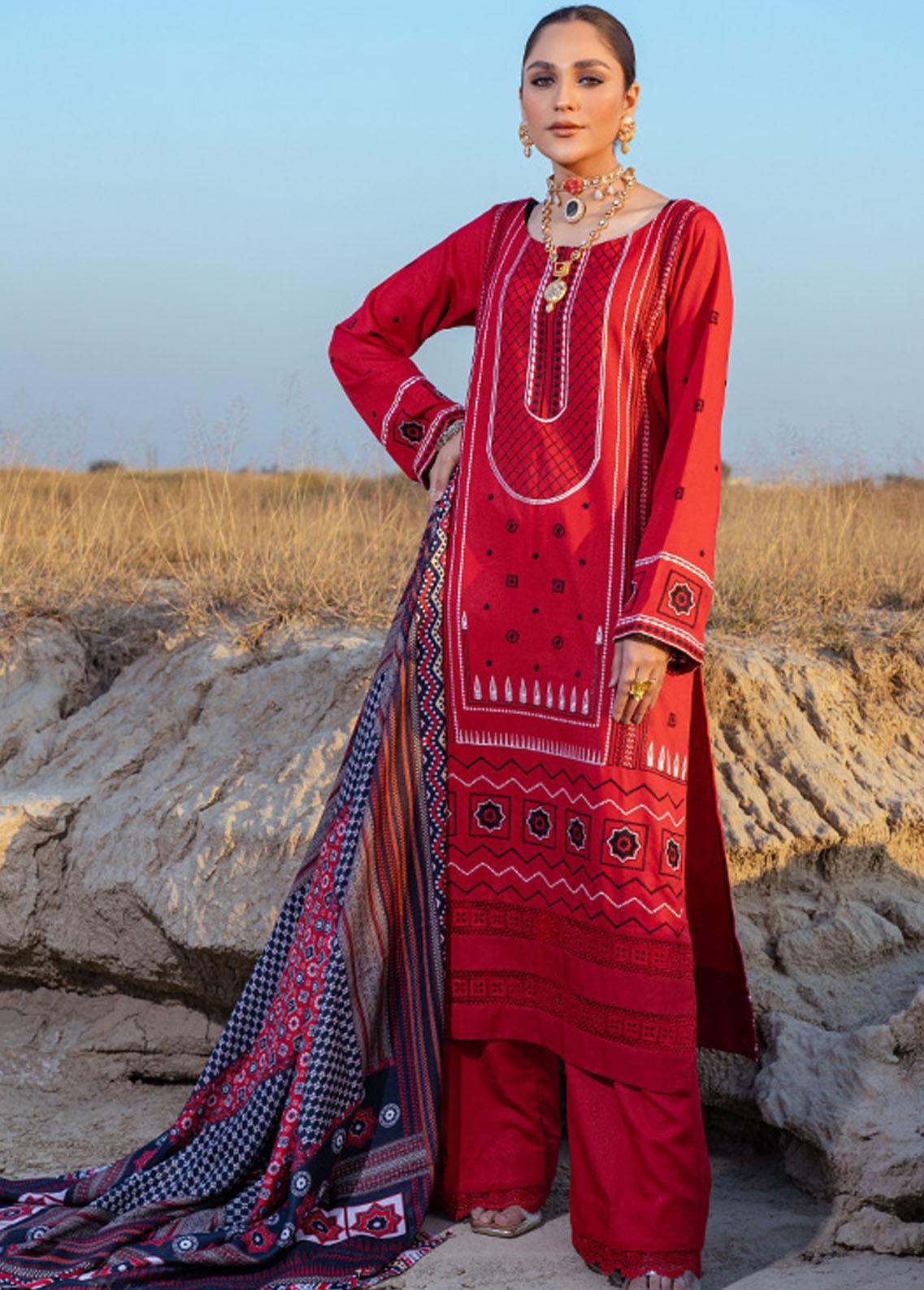 Riwaj By Banafsheh Embroidered Karandi Suits Unstitched 3 Piece BF22R ...