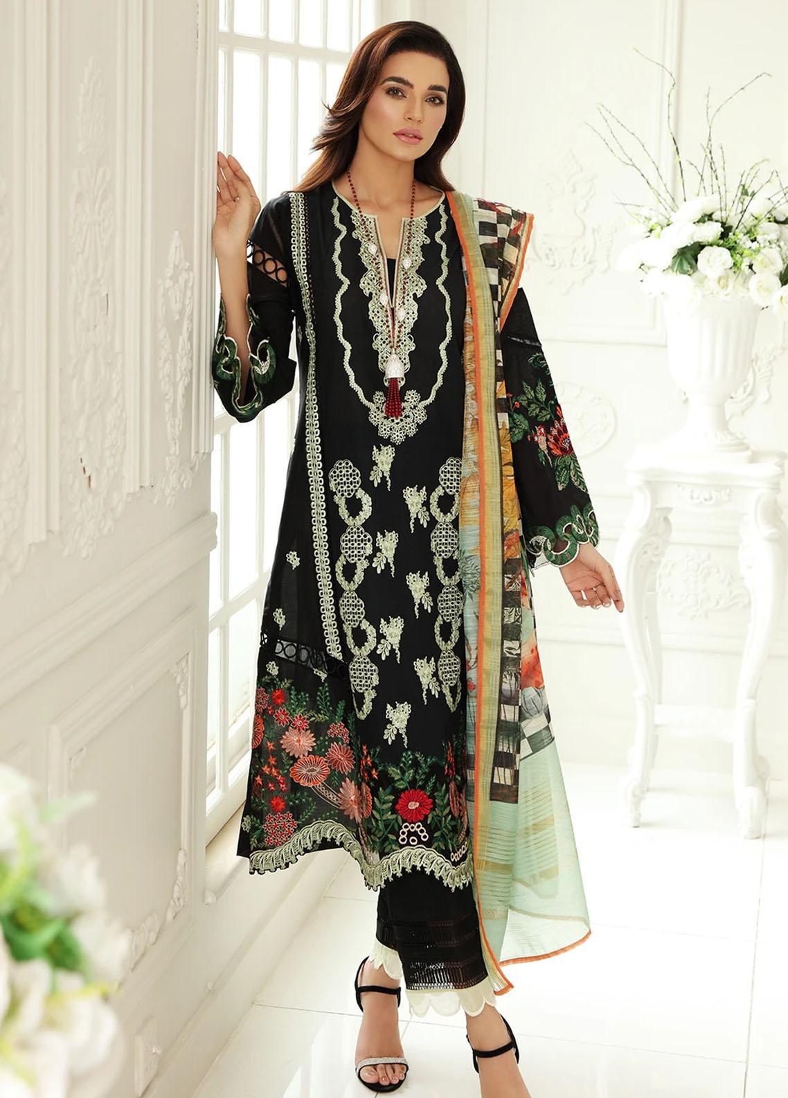 Sable Vogue Embroidered Lawn Suits Unstitched 3 Piece SV21-L2 03 Luna ...