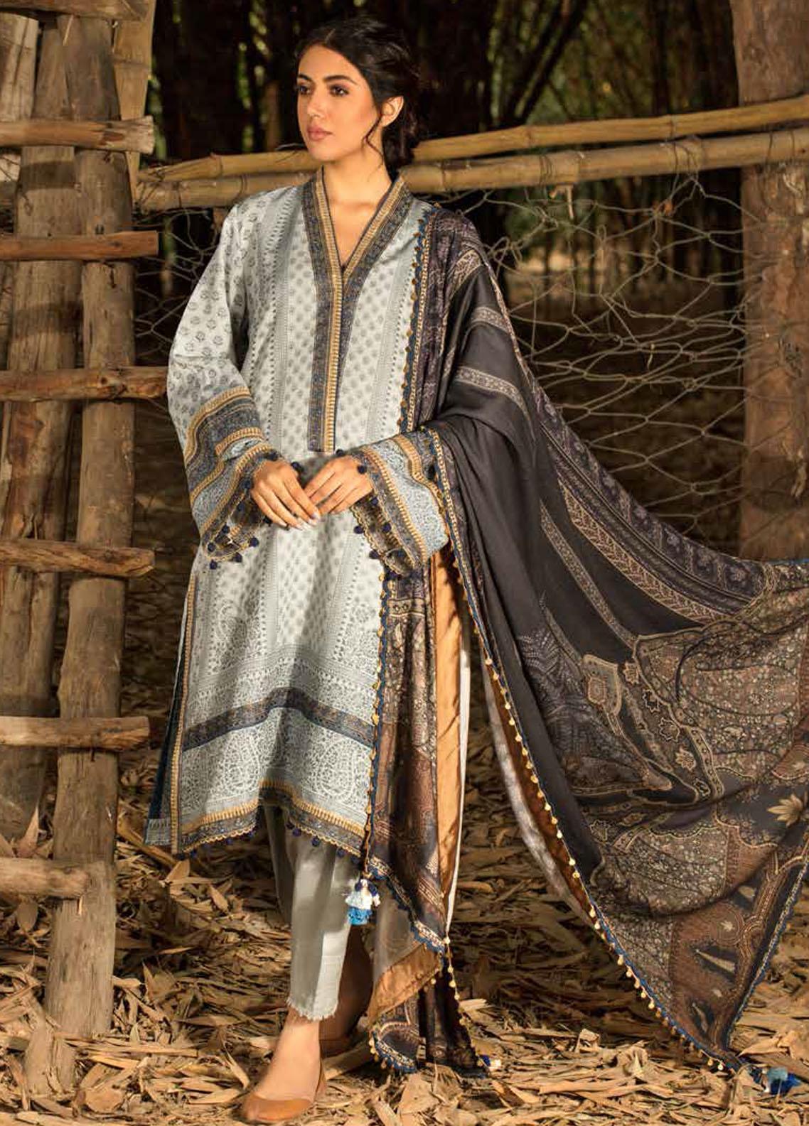 Sobia Nazir Embroidered Suits Unstitched 3 Piece SN21W 07B - Winter ...
